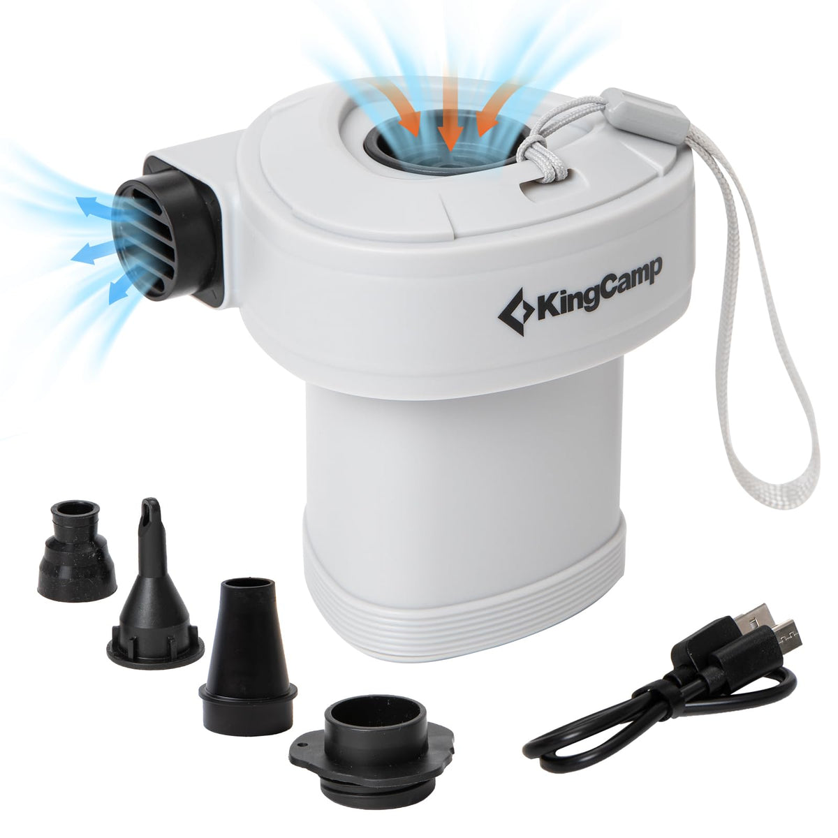 KingCamp Quick-Fill Perfect Inflator/Deflator Pumps with 4 Nozzles