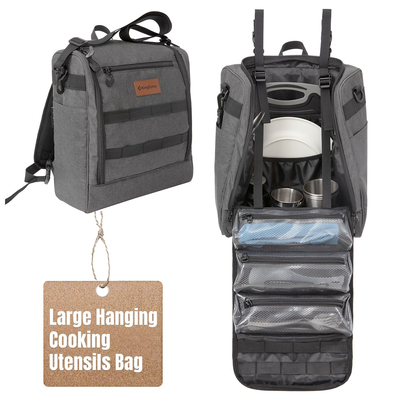 KingCamp Picnic Backpack Tactical Kitchen Storage Bag - 17Liters