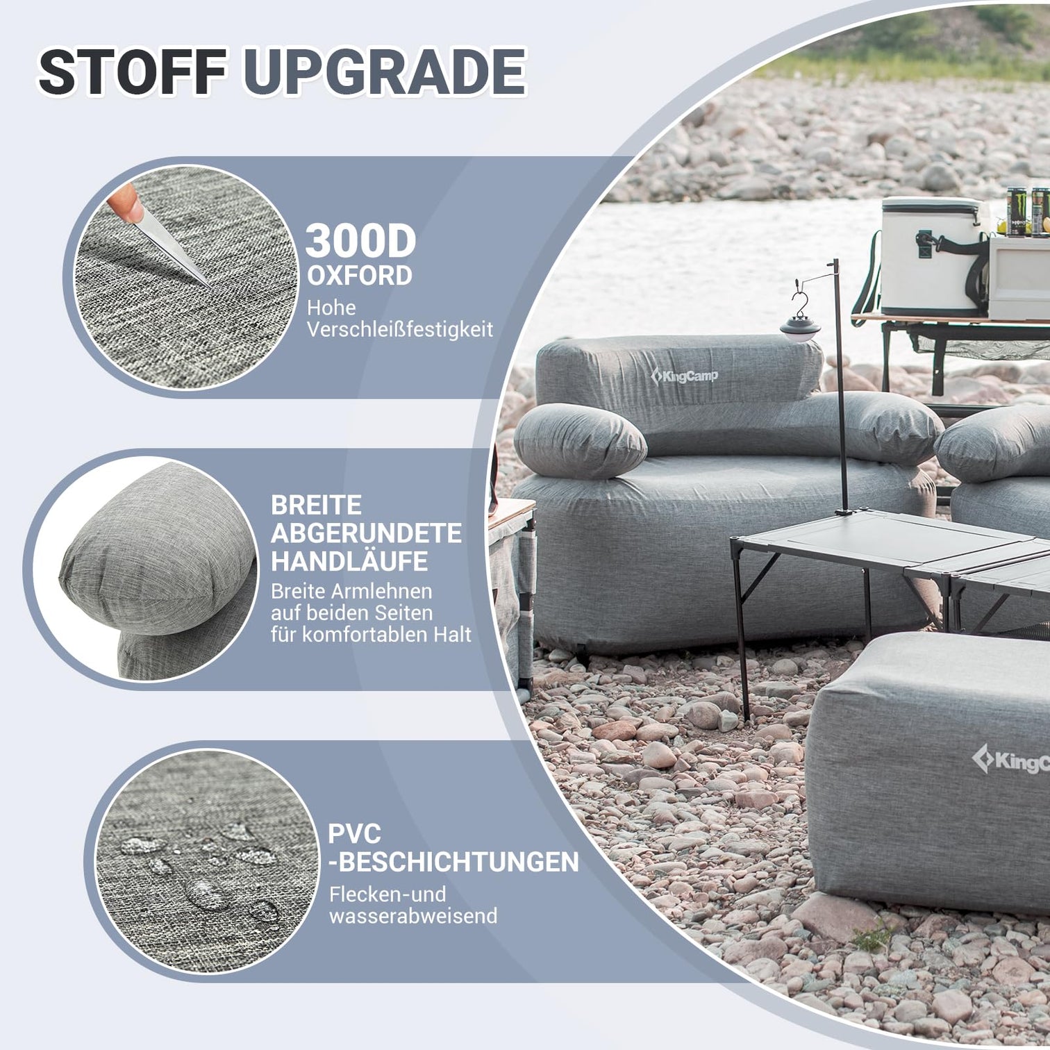 KingCamp Premium Single-Person Inflatable Sofa Set: Comfort and Quality ...