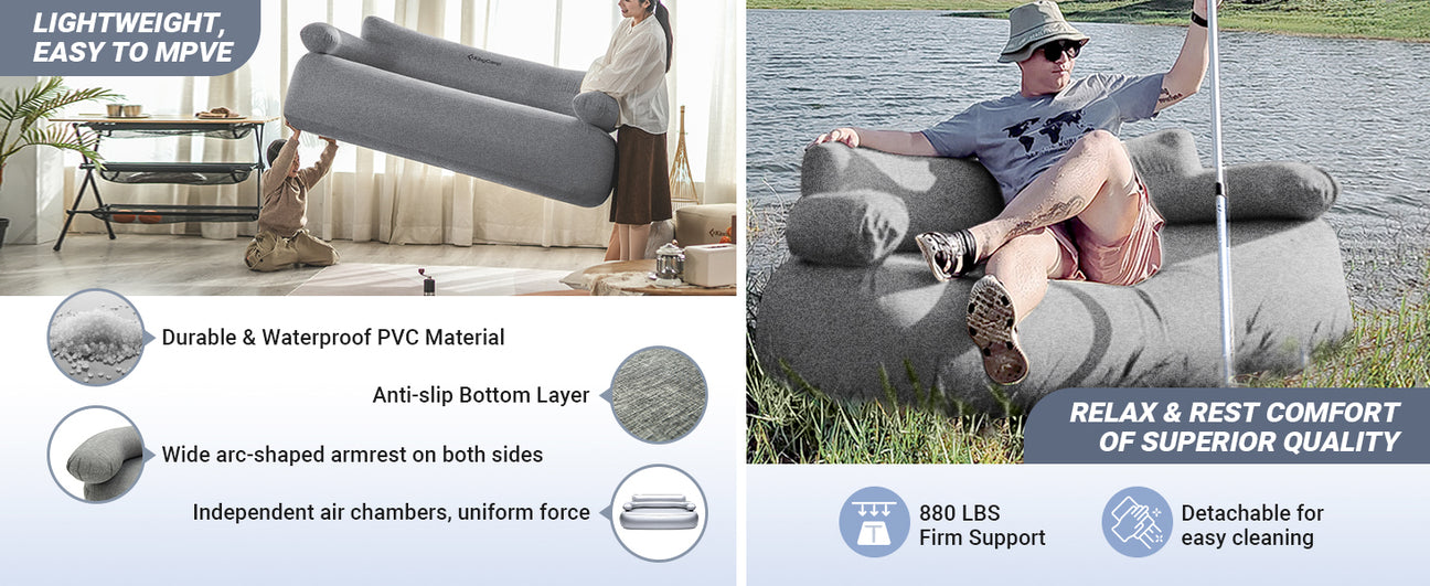 KingCamp Premium Inflatable Sofa Set: Unmatched Comfort and Convenience