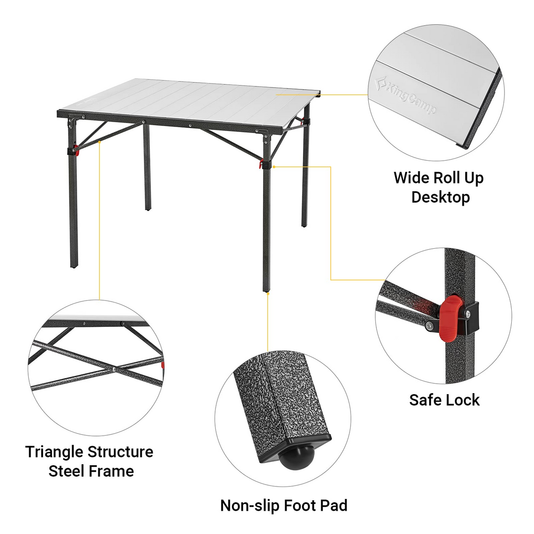 KingCamp Table,Foldable Camping Table,Camping Table,Lightweight Outdoor ...