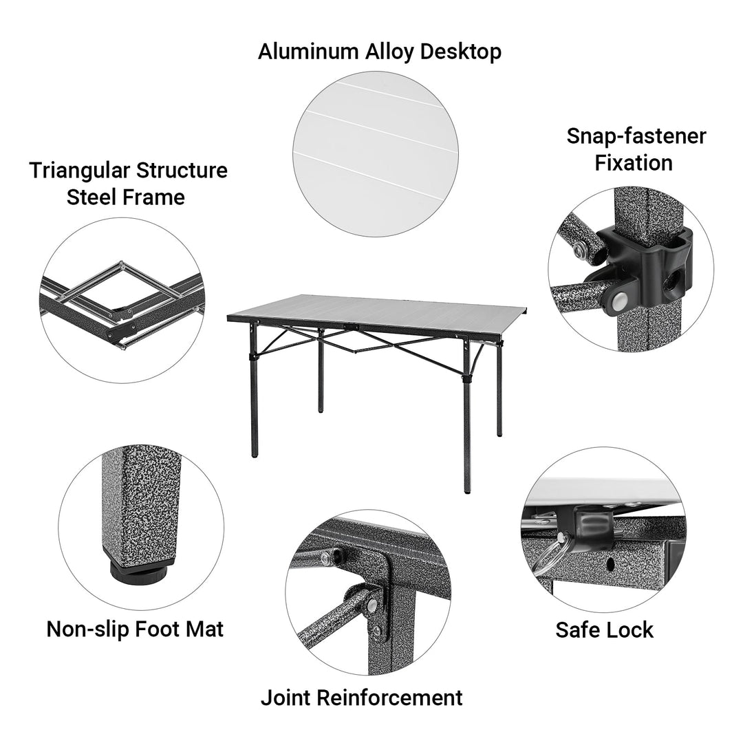 Buy KingCamp Outdoor Folding Roll up Table for 4-6 Person