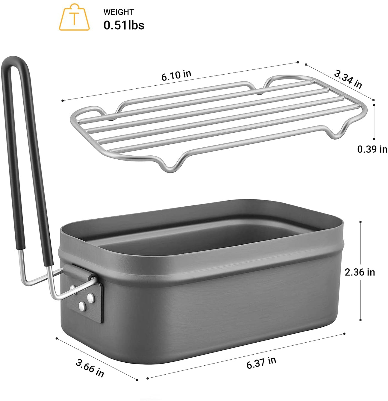 Buy Mess Kit Aluminum Camping Cookware Portable Bento Box from KingCamp ...