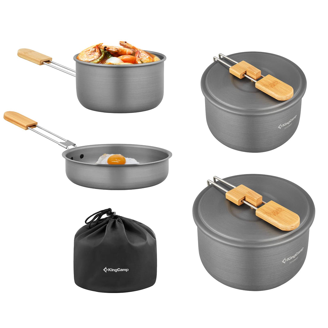 KingCamp Camp Kitchen: Premium Cookware, Dinnerware,Kettles,Portable ...